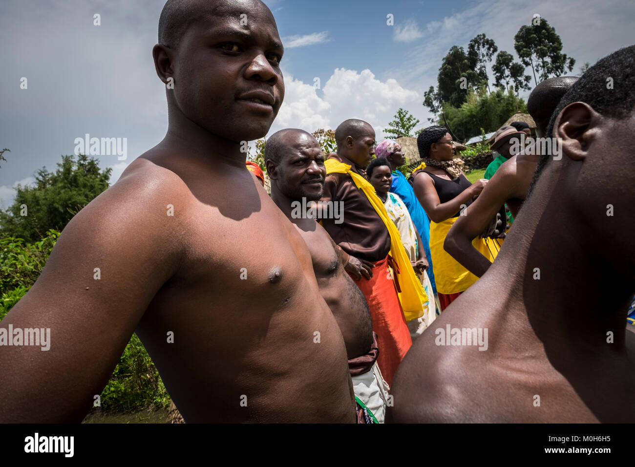 Rwanda, Ruhengeri, Musanze, Iby'Iwacu Cultural village, people Stock ...