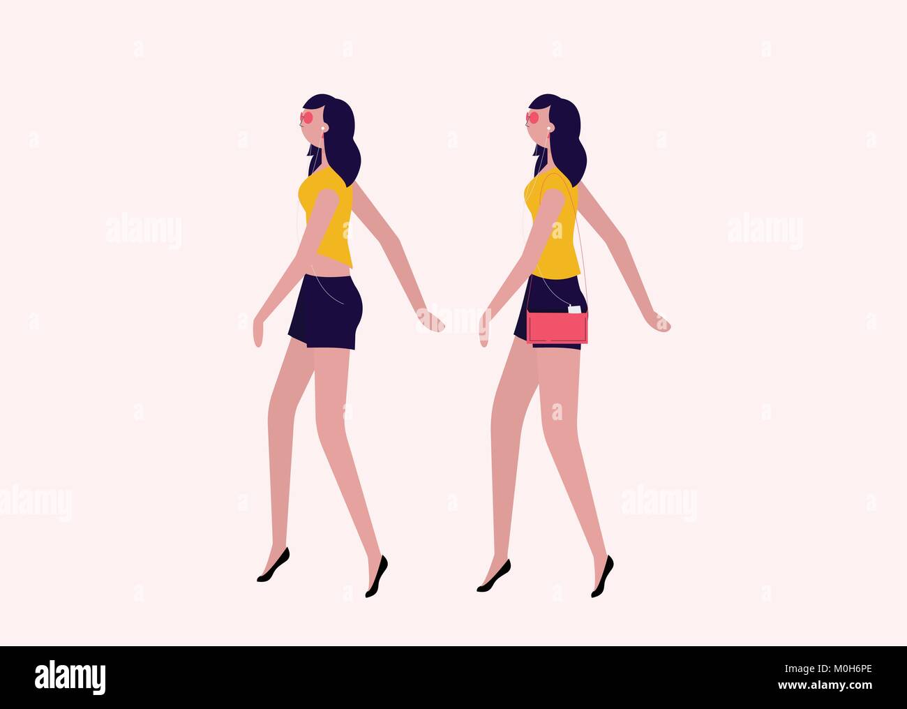 Woman walking business attire Stock Vector Images - Alamy