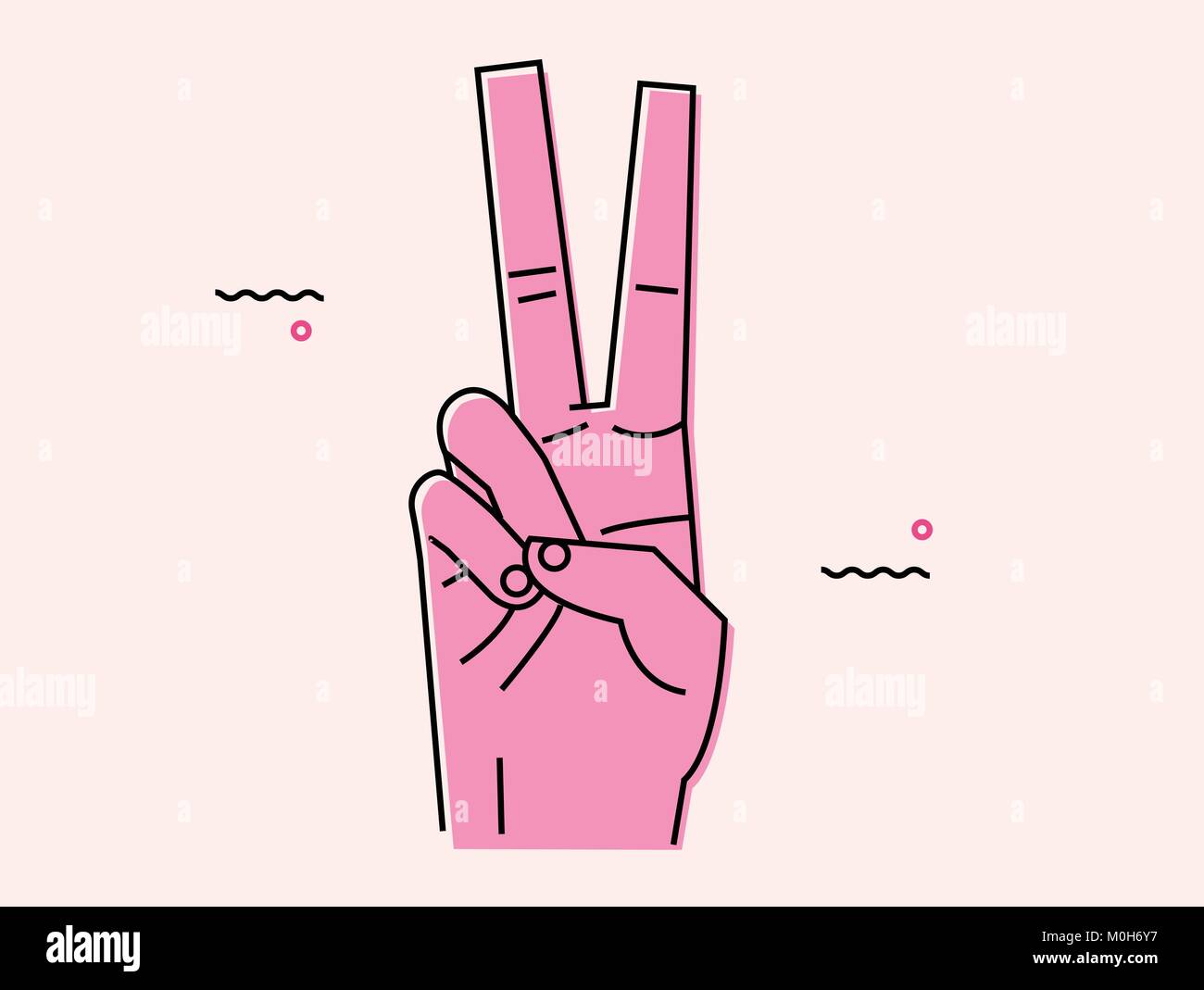 Peace and victory Stock Vector Images - Alamy