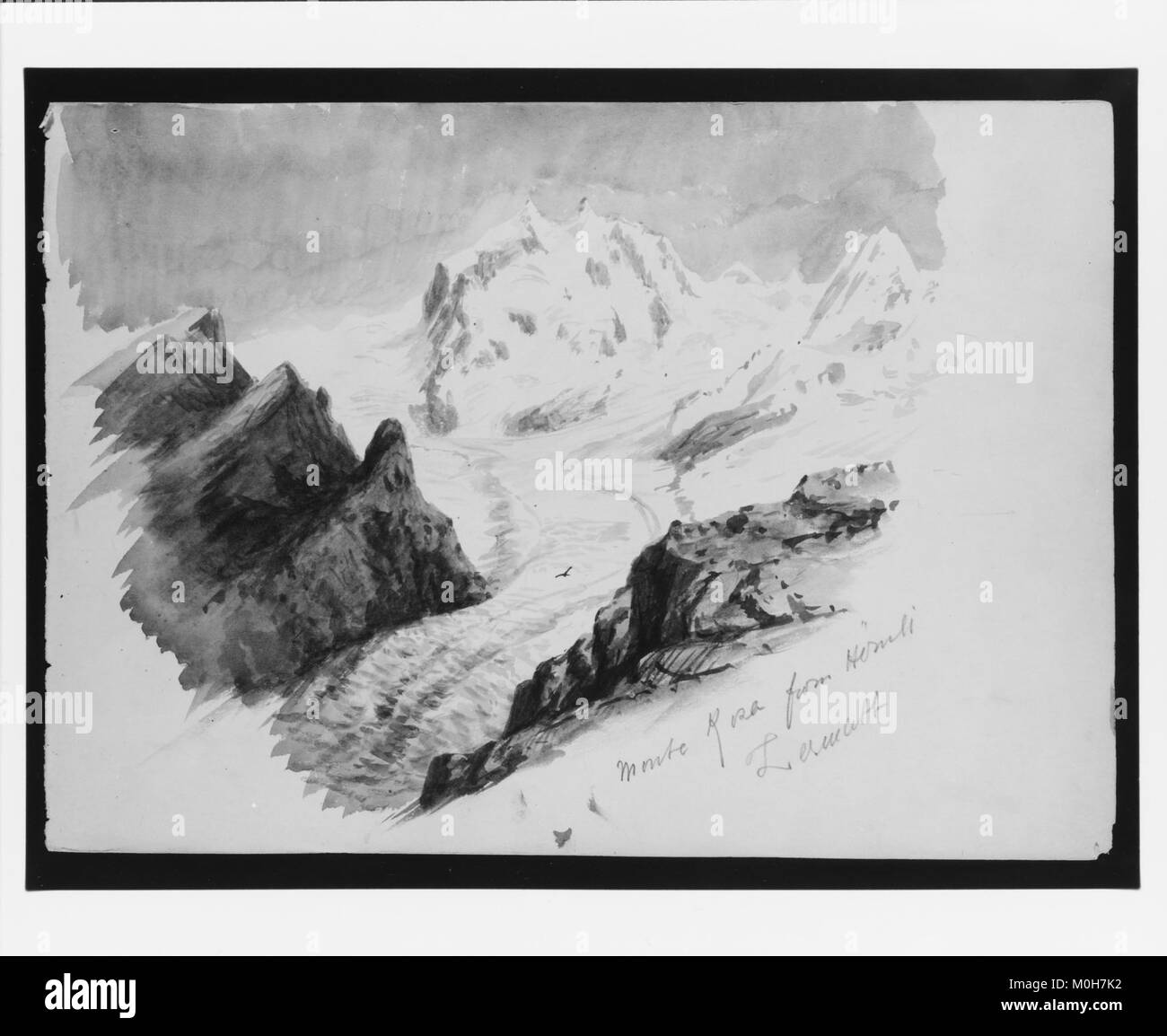 Monte Rosa from Hornli, Zermatt (from 'Splendid Mountain Watercolours ...