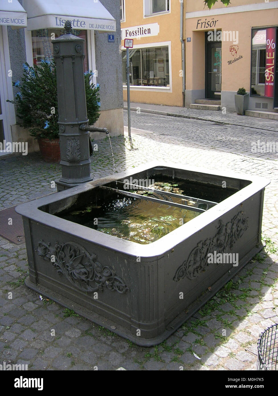 A historic stone fountain located at Westenstraße 9 in Eichstätt ...