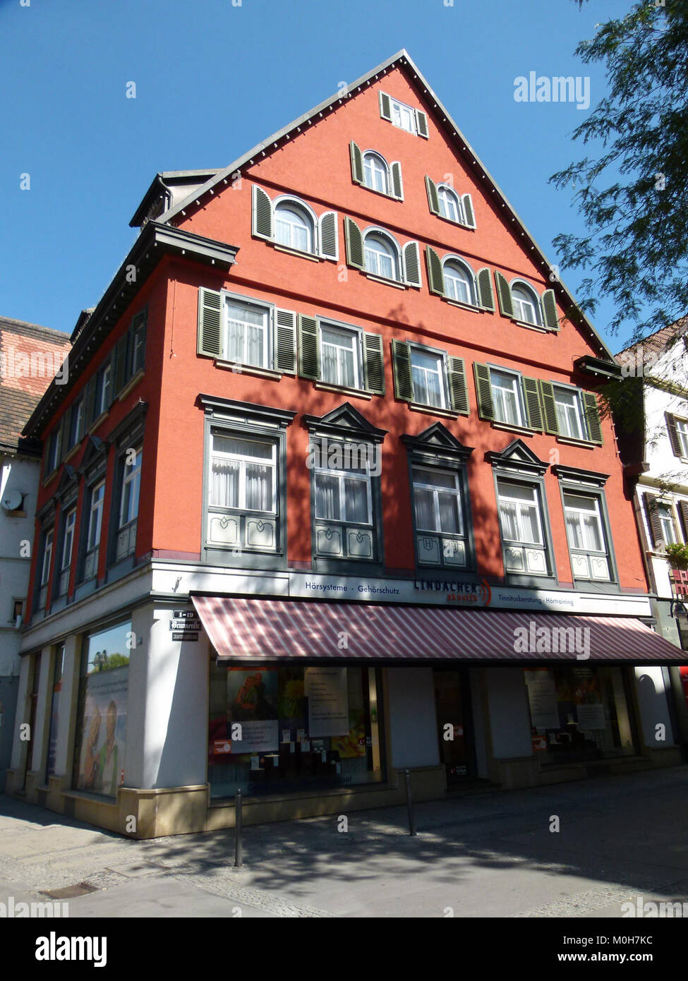 An address in Bad Cannstatt, Germany, indicating a historically ...