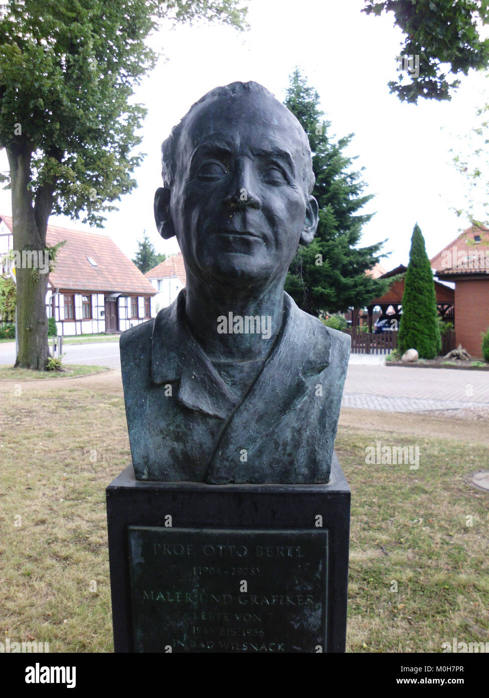 This sculpture depicts Otto Bertl, offering a portrayal of the subject ...