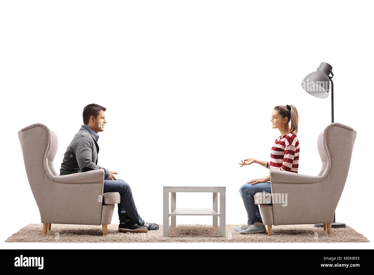Seated couple in armchair High Resolution Stock Photography and Images ...