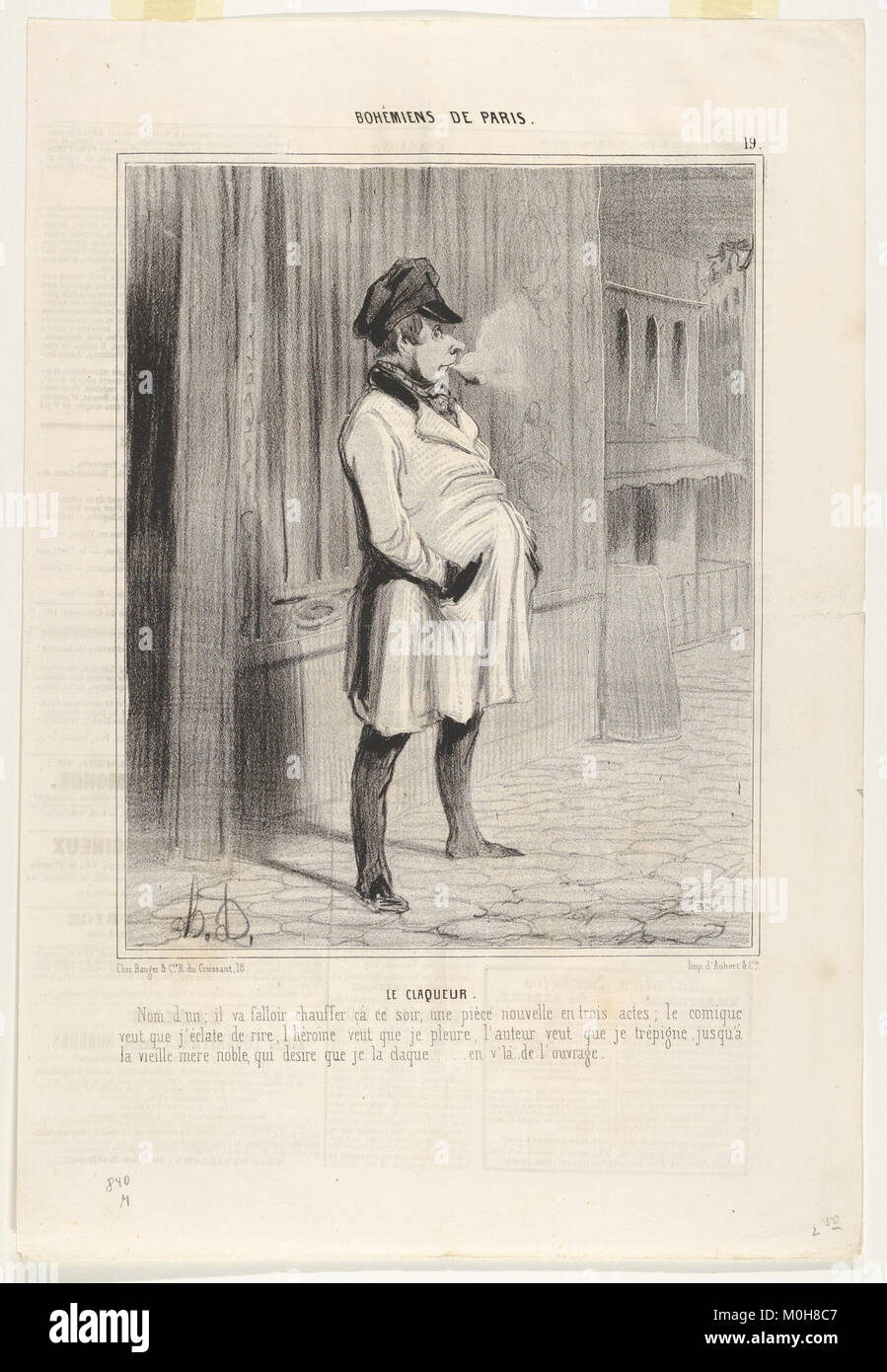 This image is a plate from the series 'Bohemiens de Paris', depicting a ...