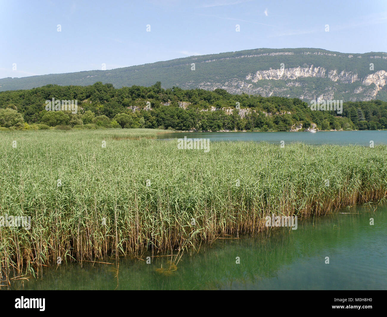 The Canal de Savières in eastern France links Lake Bourget with the ...
