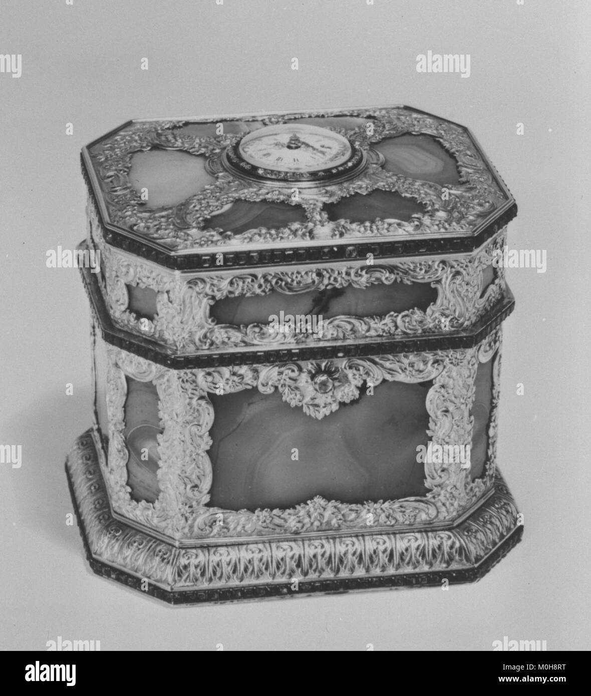 A historical set consisting of a necessary set and a watch, displayed ...