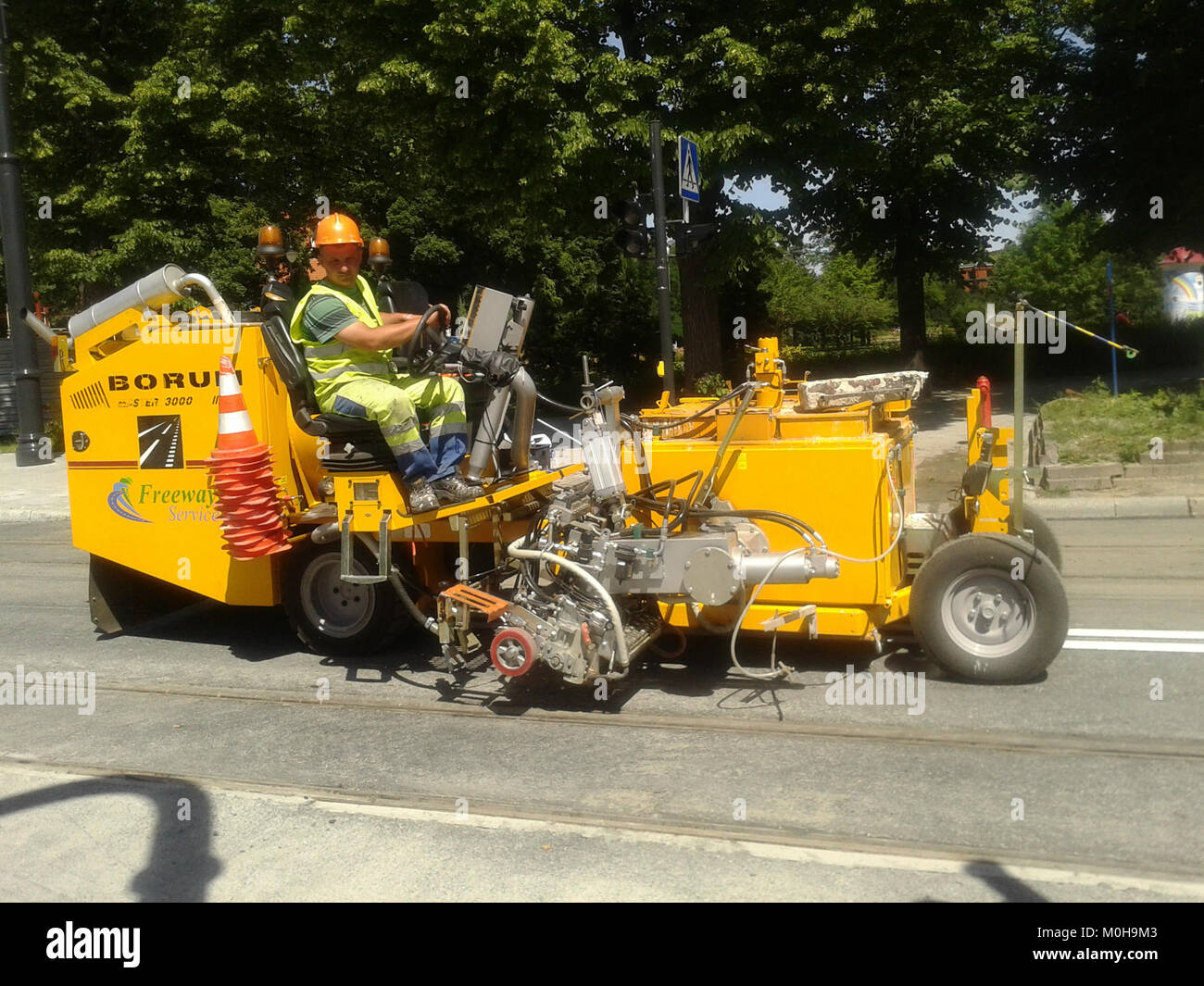 A photograph of the Borum Master 3000, a historical vehicle, with its ...