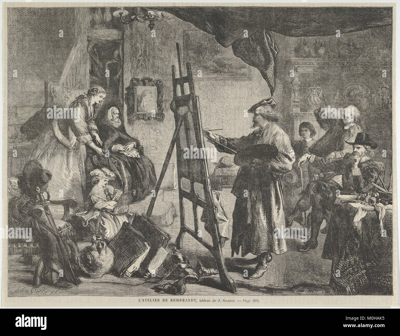 J. Gilbert’s 'L'Atelier de Rembrandt' portrays the 17th-century studio ...