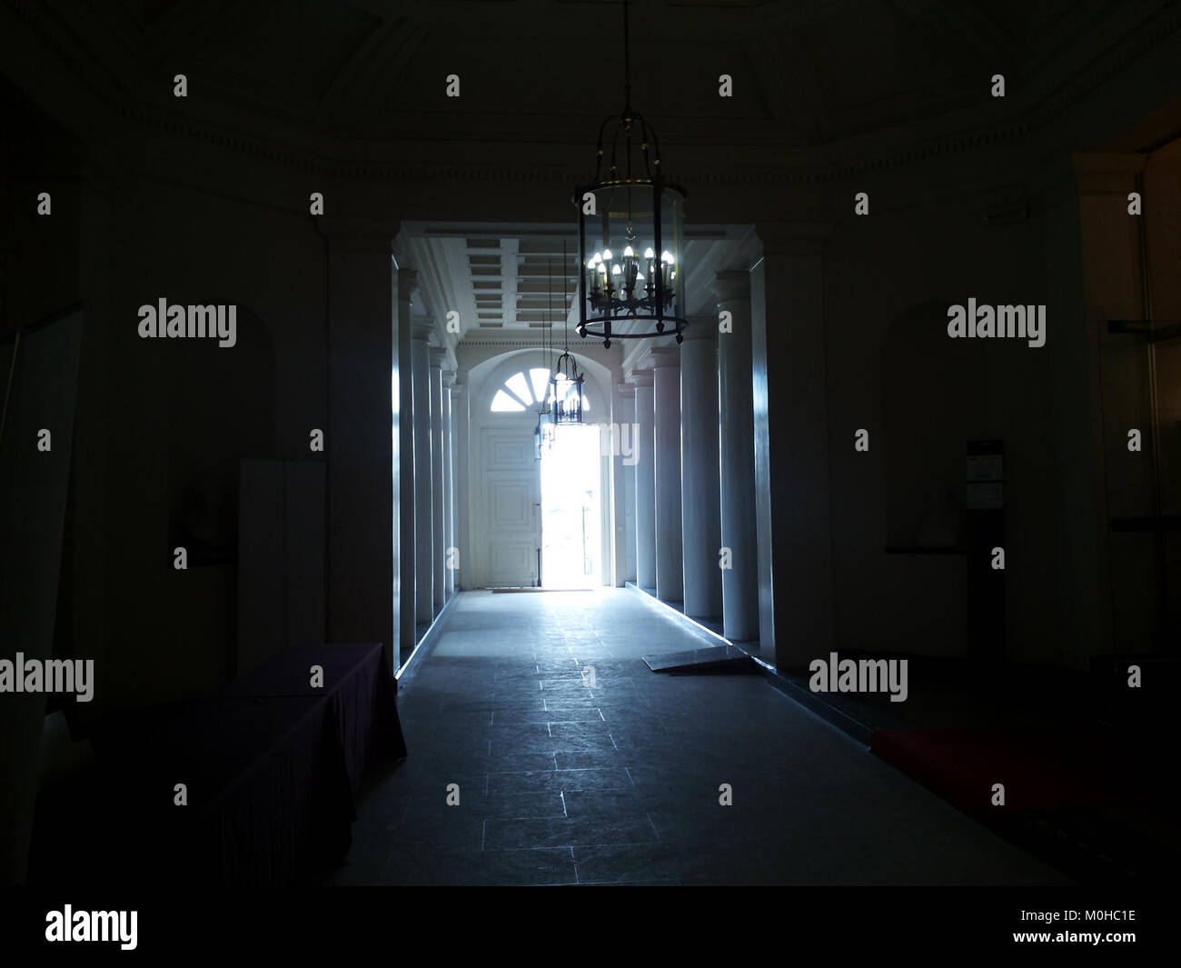A historic photograph of the Paleis der Academiën (Palace of the Academies) in Brussels, Belgium ...