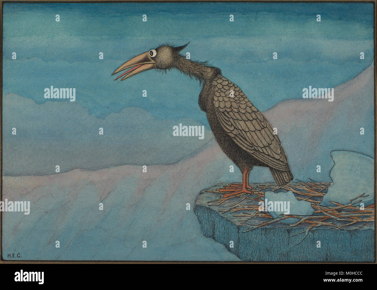 Artwork titled 'Newly Hatched Bird of Prey,' possibly part of a 'Wiggle ...