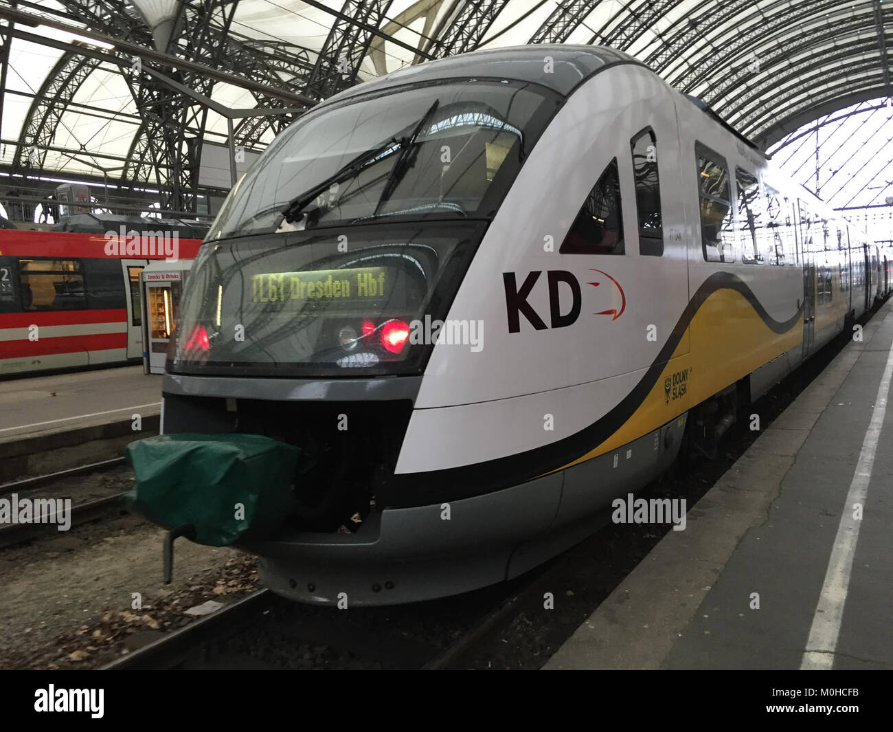 A photograph of the BR 642 Trilex train, operated by Koleje ...