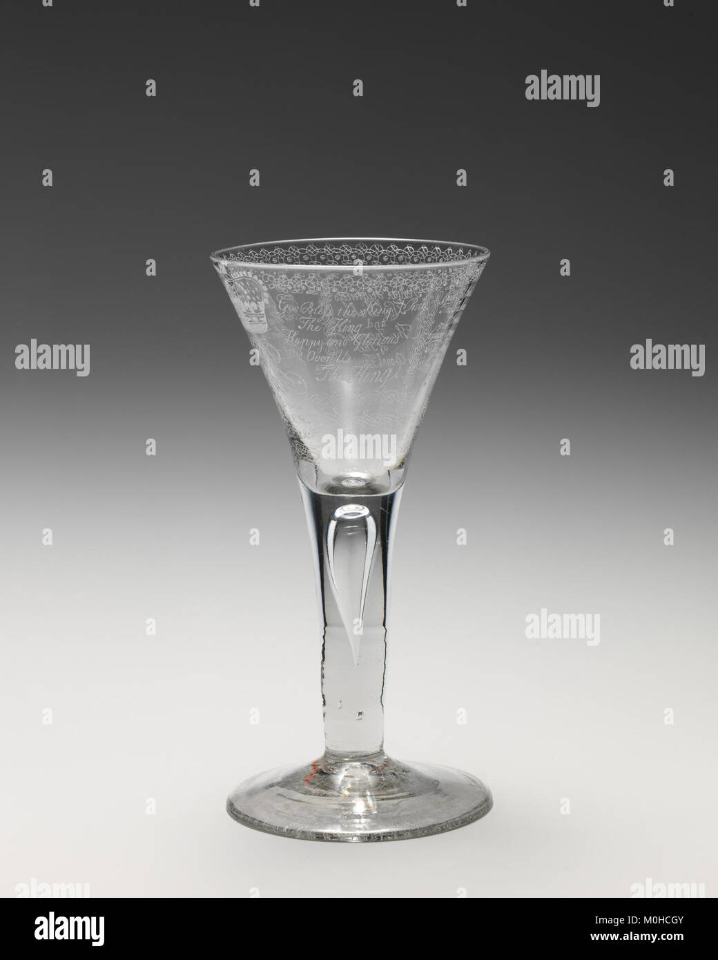 The Jacobite 'Amen' glass is an 18th-century British drinking glass engraved with the word 'Amen ...