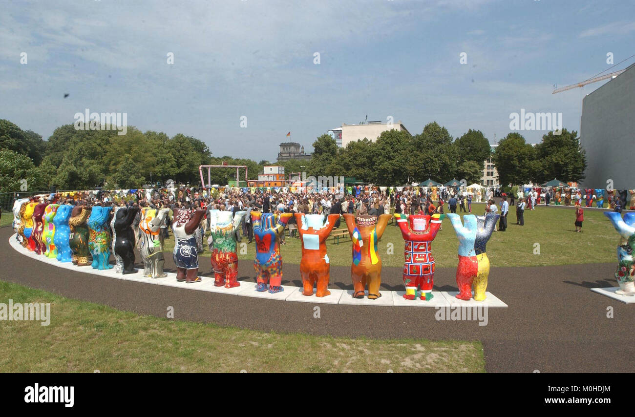 A photograph of the Brandenburg Gate in Berlin, Germany, taken in 2002 ...