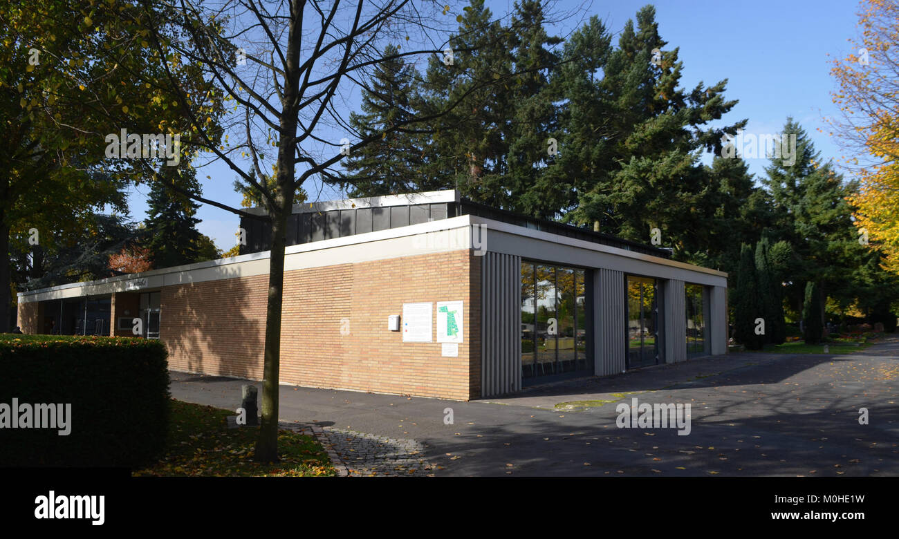 The Bergel Cemetery in Germany features a notable funeral hall, or ...