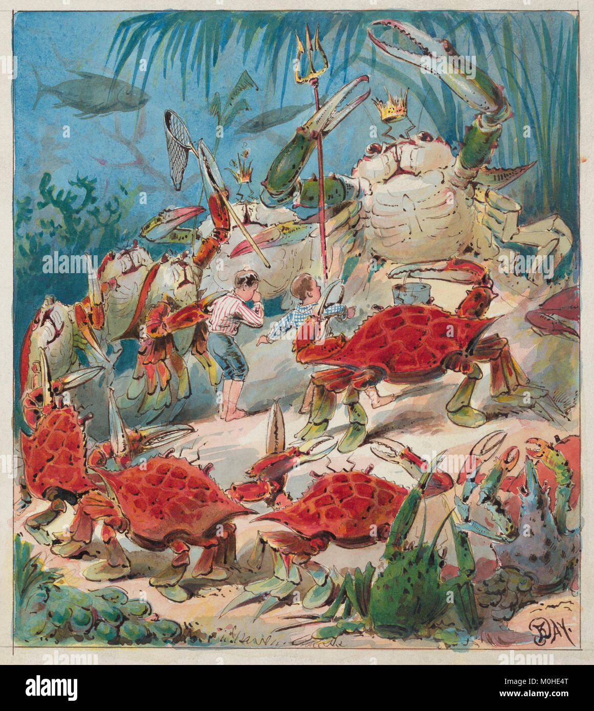 Illustration for 'Crab Story' MET DP877031 Stock Photo - Alamy