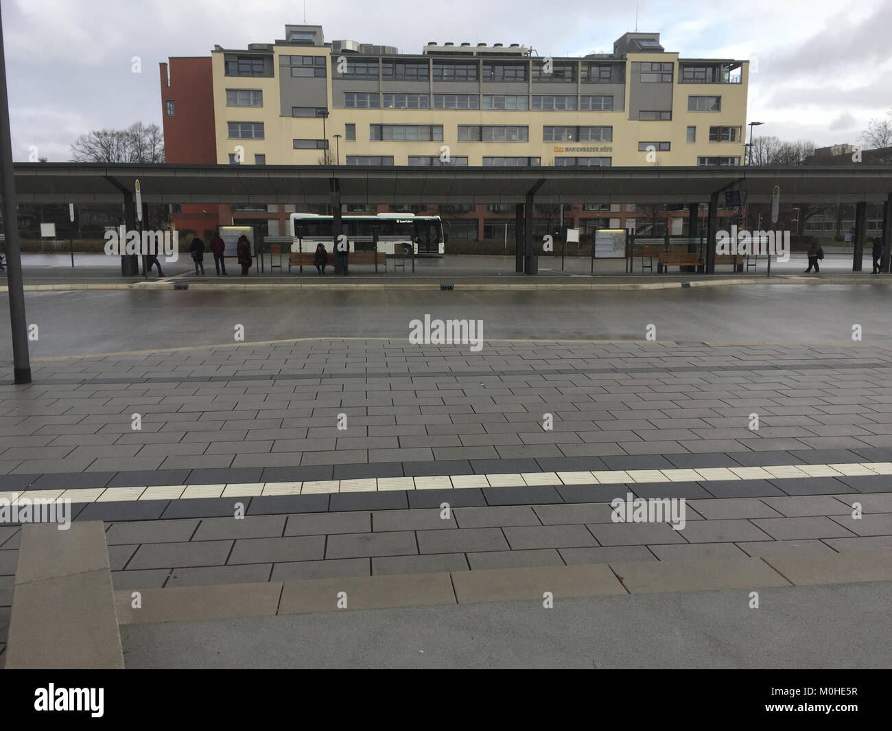 This image shows the newly reopened bus station (ZOB) in Bad Homburg, Germany, following ...