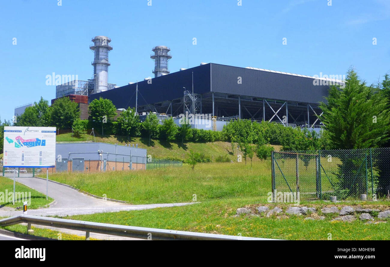 The Boroa Industrial Park in Amorebieta, including the Central Térmica ...