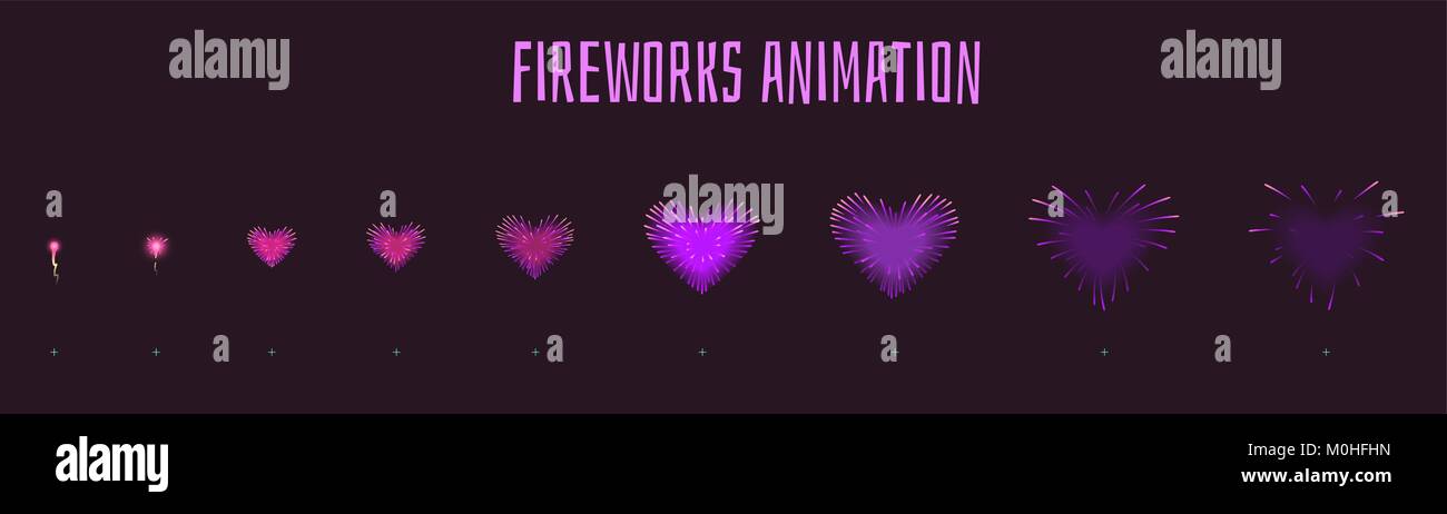 Fireworks Explode Effect Burst Sprites Stock Vector Image And Art Alamy