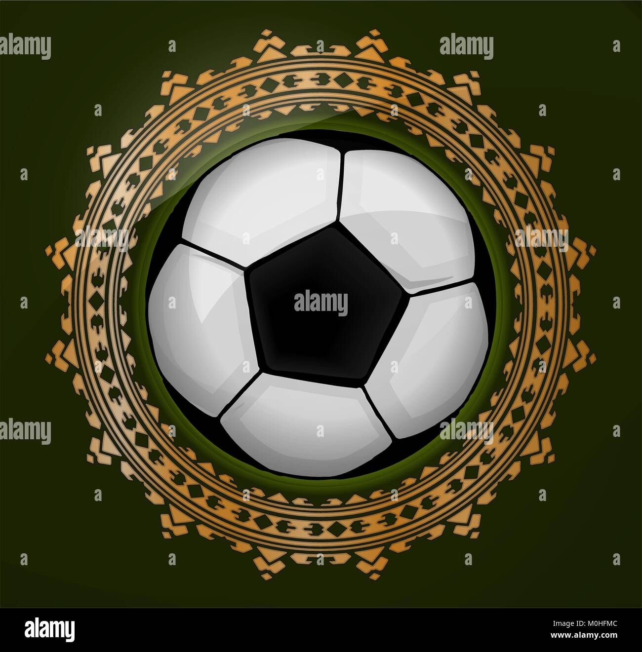 Gold soccer ball on Stock Vector Images - Alamy