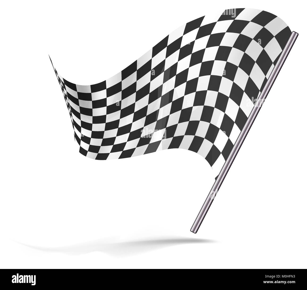 Chequered flag flying. Vector illustration Stock Vector Image & Art - Alamy