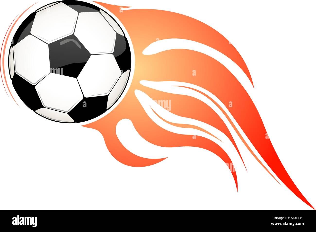 Flaming ball. Football or soccer design for emblem or logo Stock Vector ...