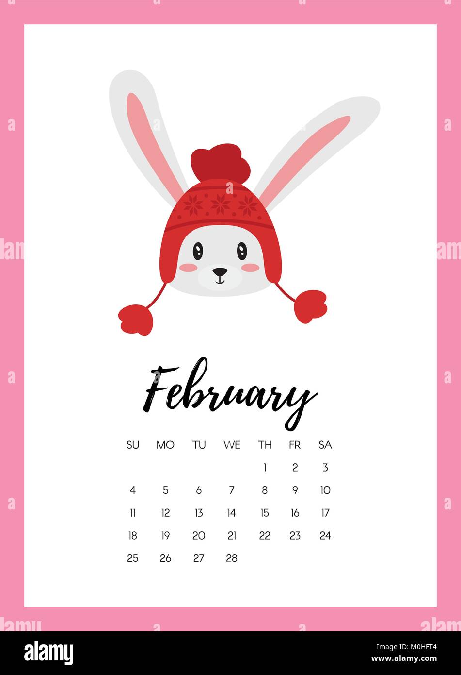 The month of february drawing hi-res stock photography and images - Alamy