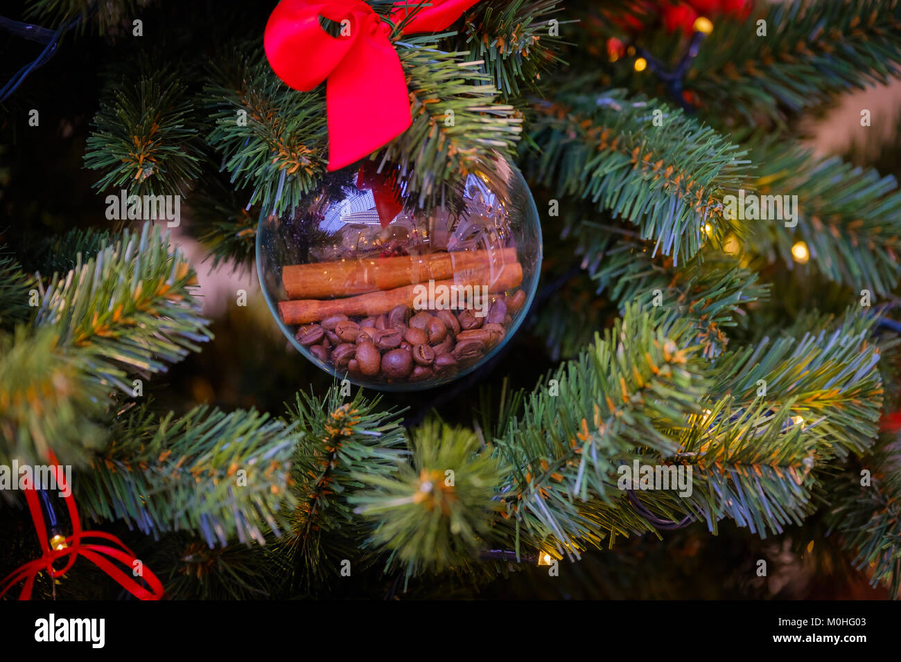 Christmas tree decorations macro Stock Photo - Alamy