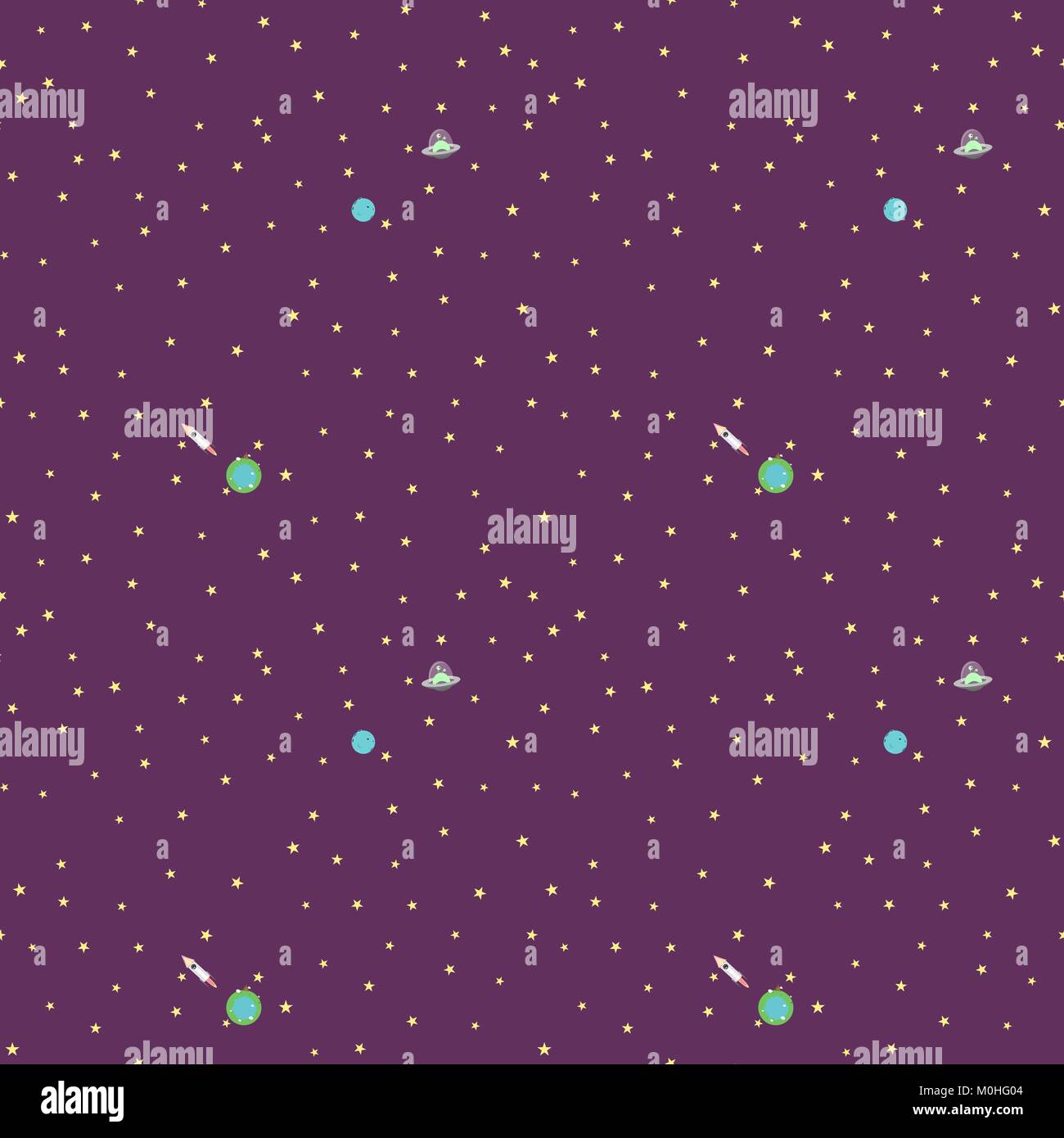 Seamless abstract pattern. Vector cosmos illustration with scattered ...