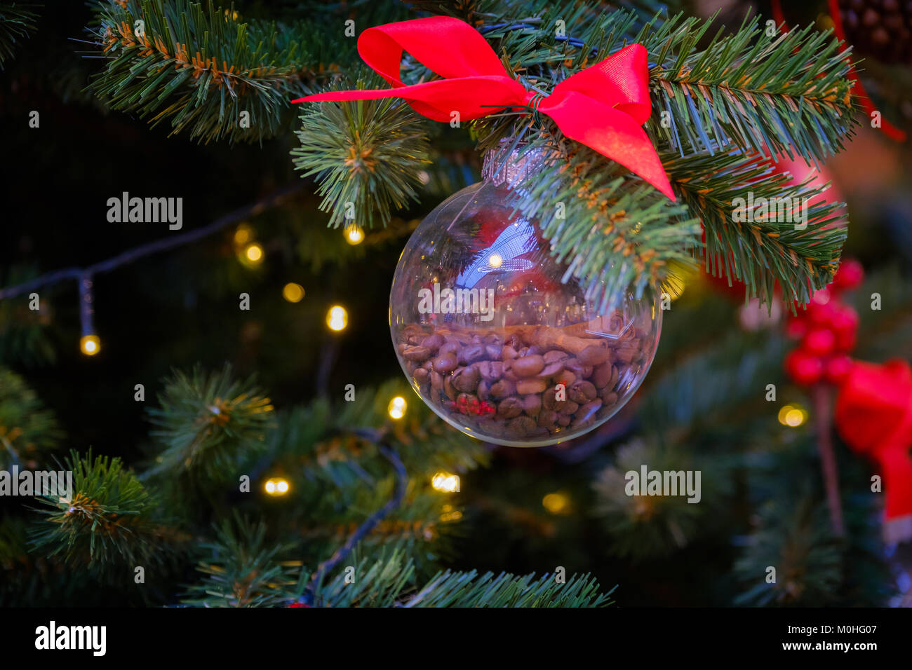 Christmas tree decorations macro Stock Photo - Alamy