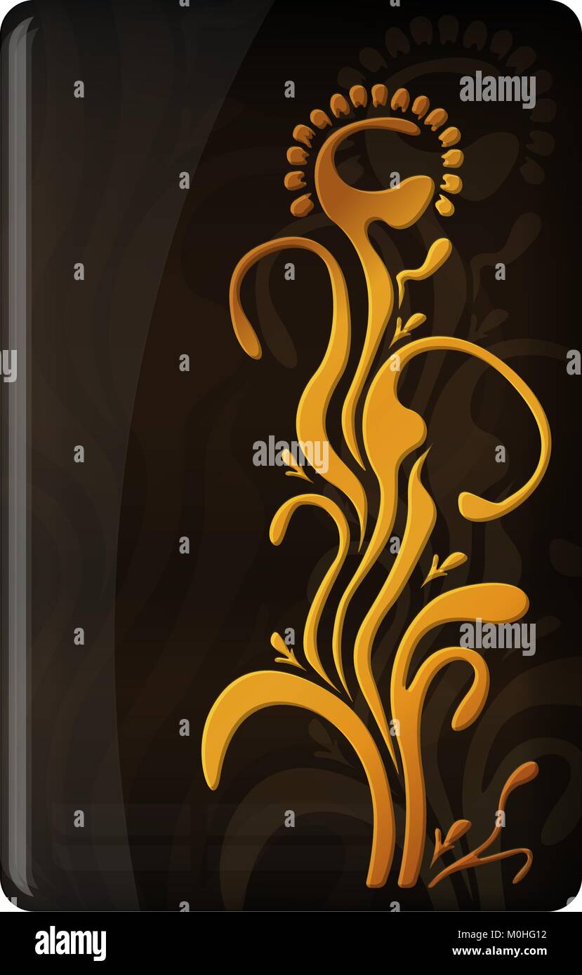 Abstract background with gold flower Stock Vector Image & Art - Alamy