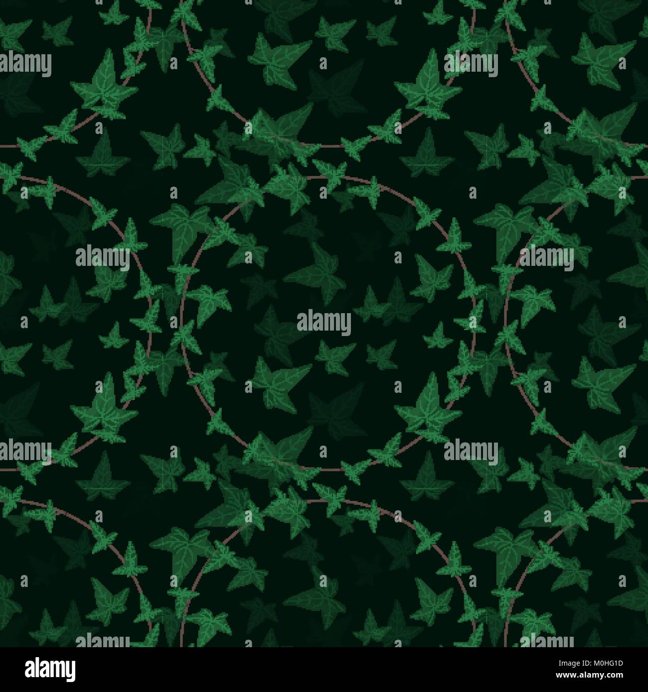 Vector seamless floral pattern. Background with ivy elements. Plants ...