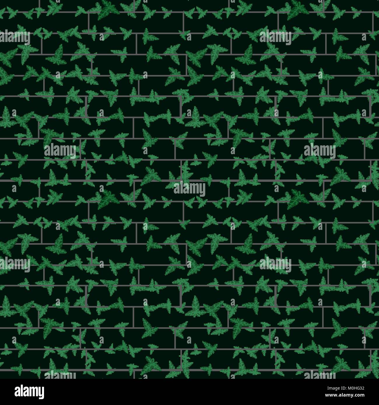 Vector seamless floral pattern. Background with ivy elements. Plants ...