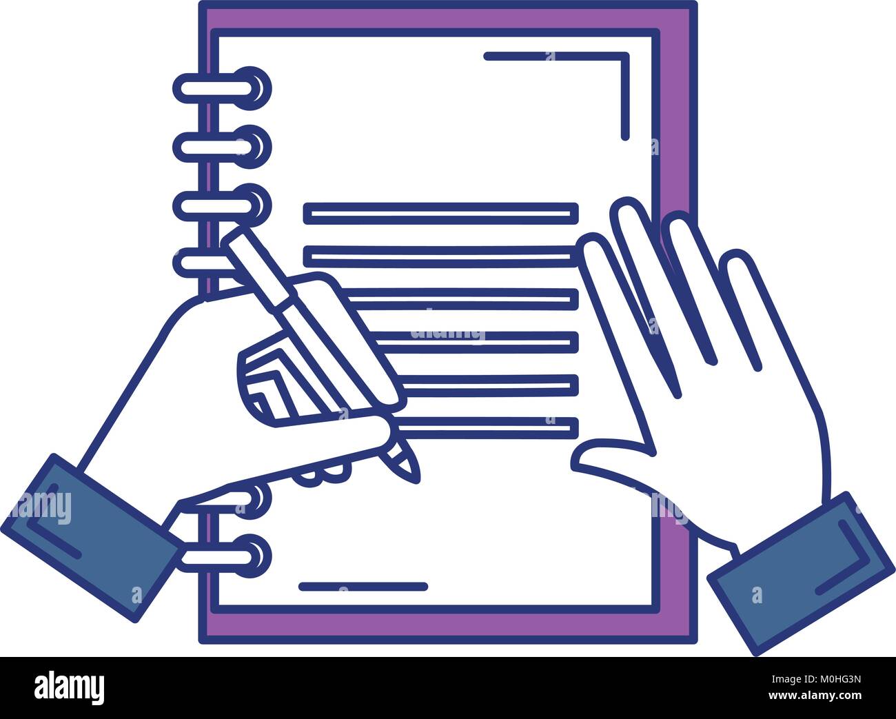 note book with hand writen vector illustration design Stock Vector ...