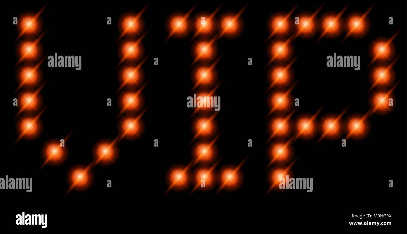 Inscription VIP in led style letters Stock Vector Image & Art - Alamy