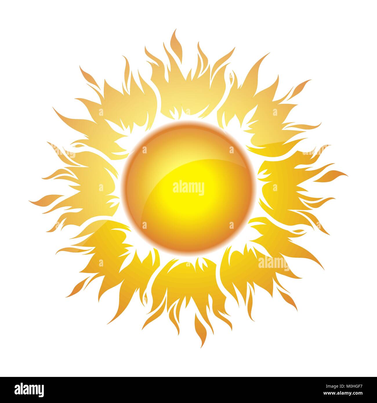 Symbol bright colorful sun Stock Vector Images - Alamy