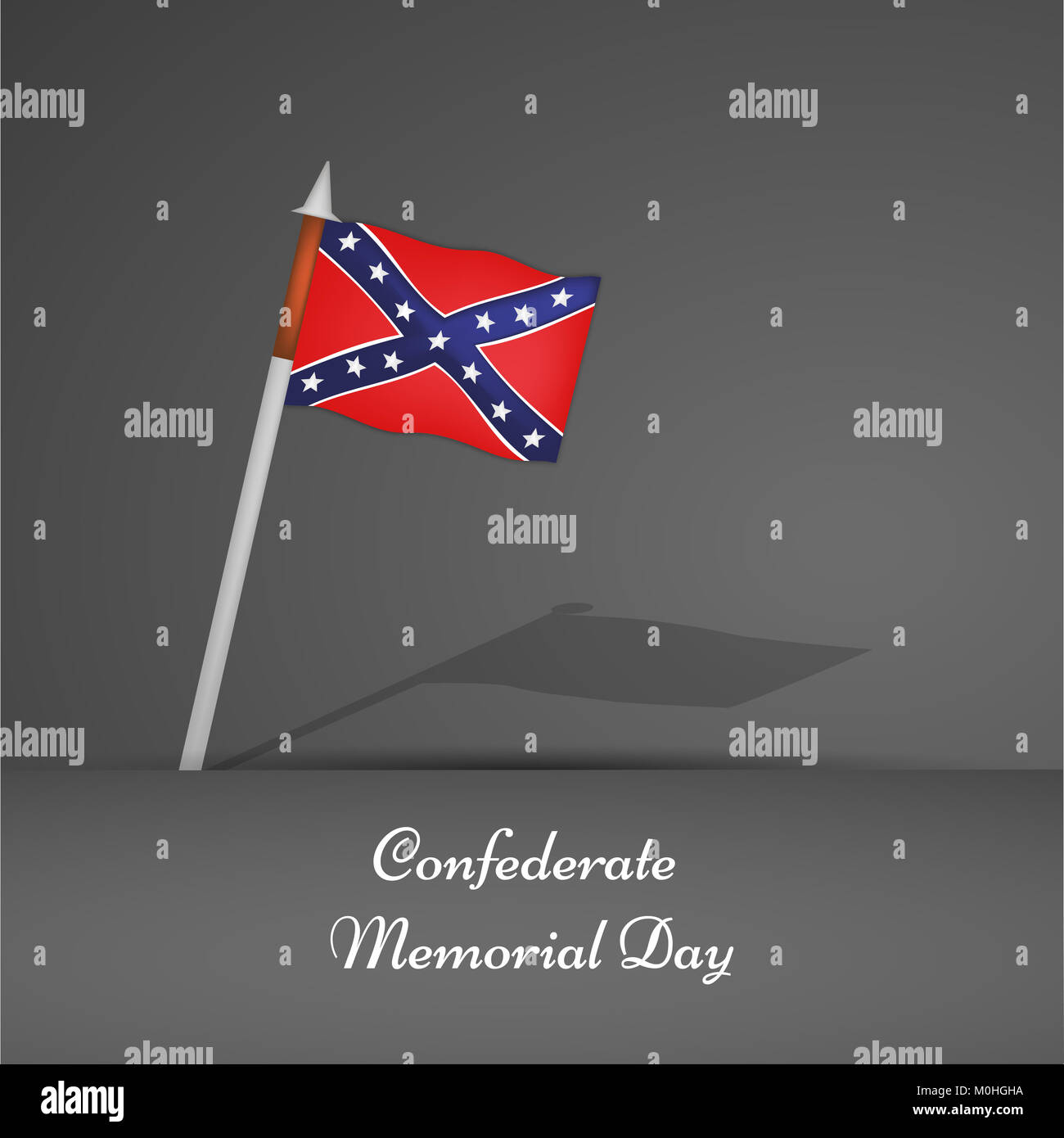 illustration of elements of Confederate Memorial Day background Stock ...