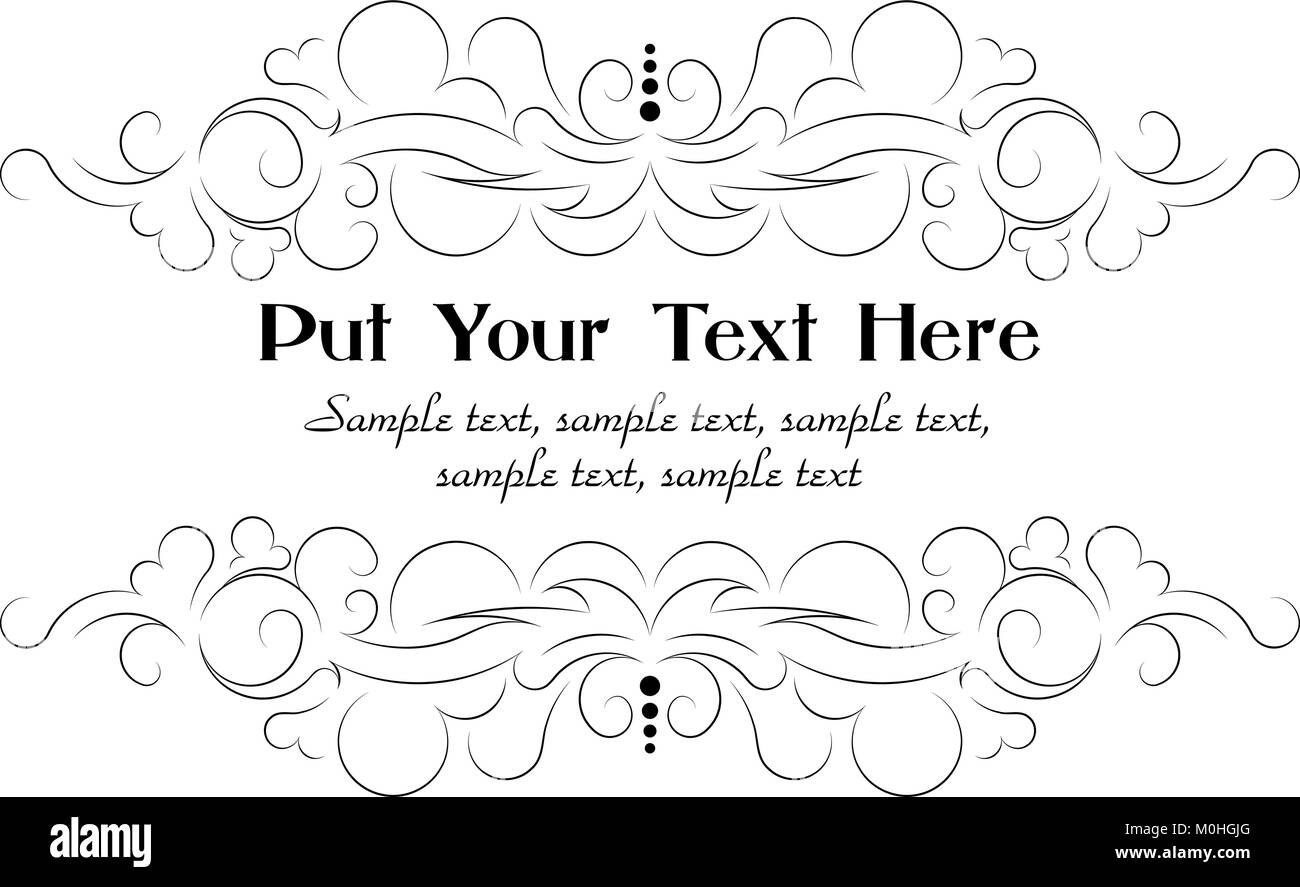 Elegant text frame. Vector Stock Vector Image & Art - Alamy