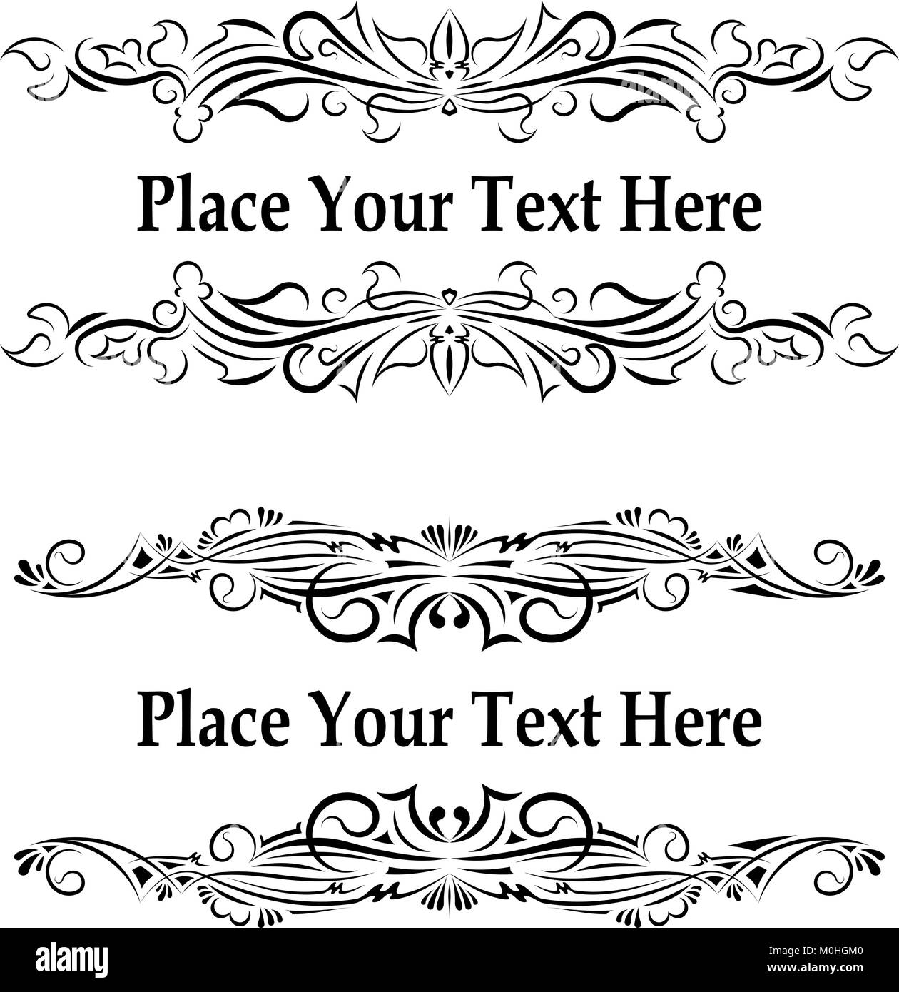 Elegant text frames. Vector Stock Vector Image & Art - Alamy
