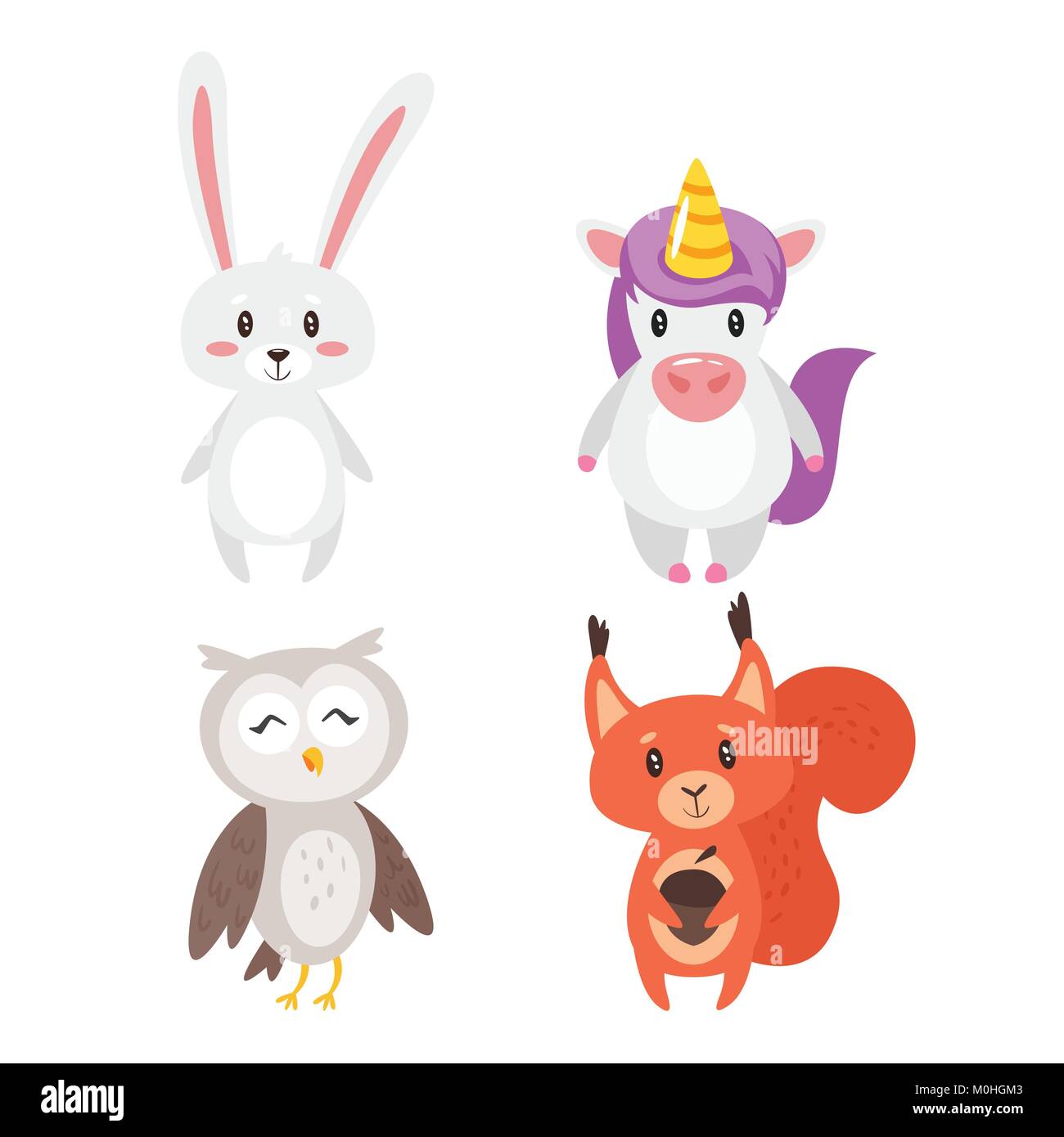 cartoon cute animals Stock Vector Image & Art - Alamy
