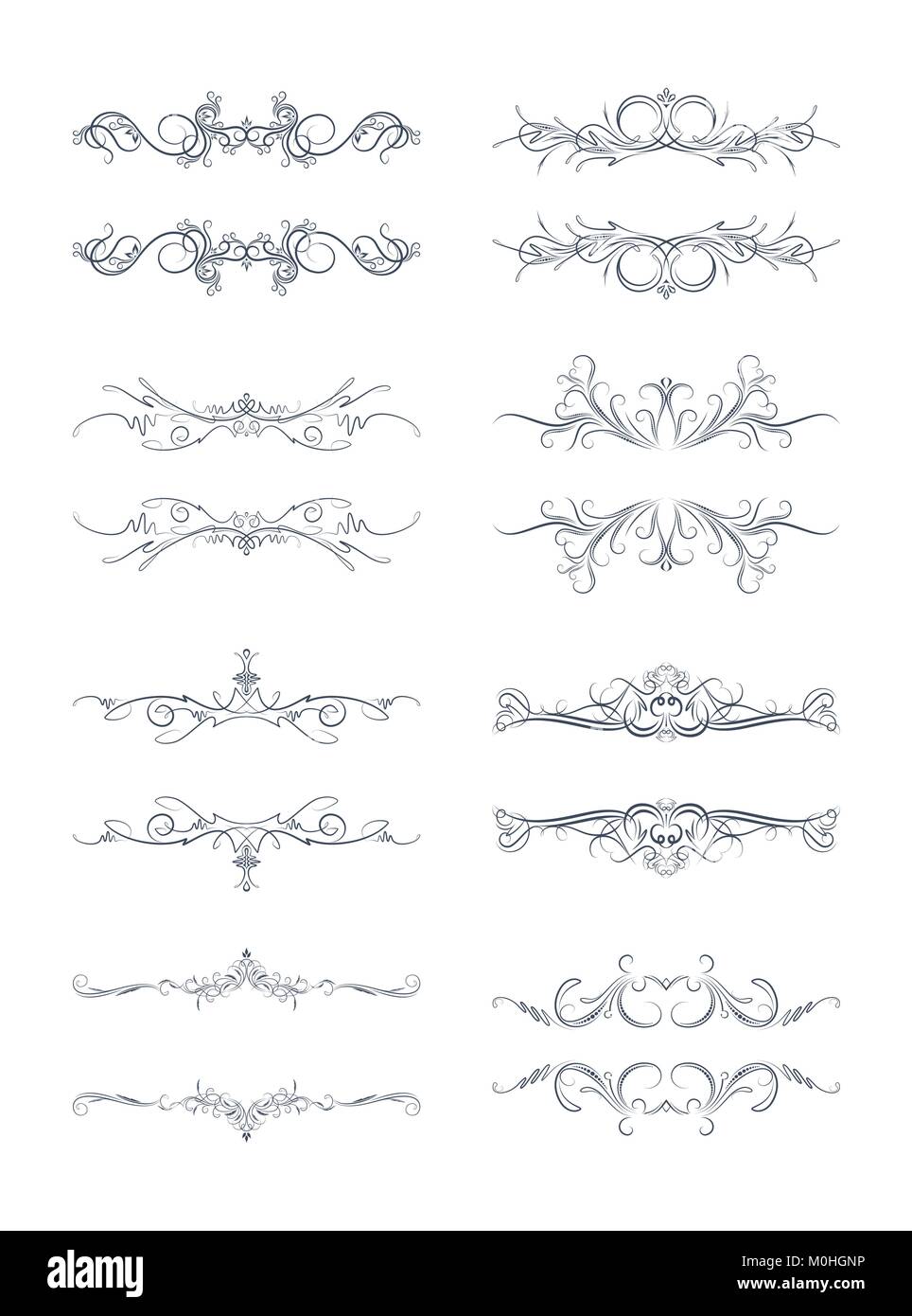 Set of 8 decorative vintage text frames Stock Vector Image & Art - Alamy