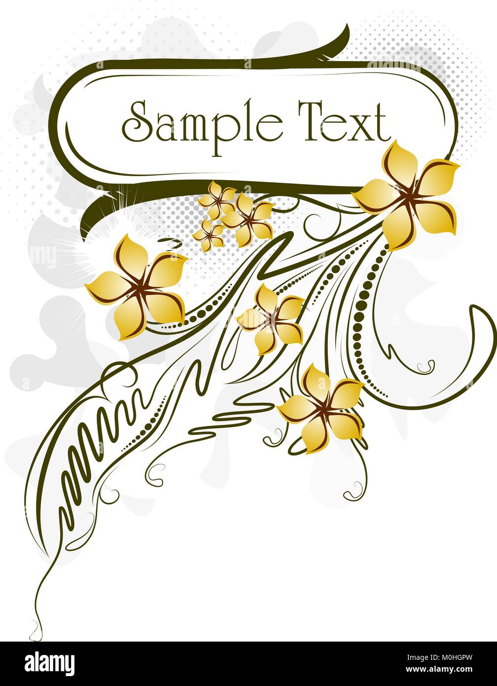 Abstract flowers frame. Vector Stock Vector Image & Art - Alamy