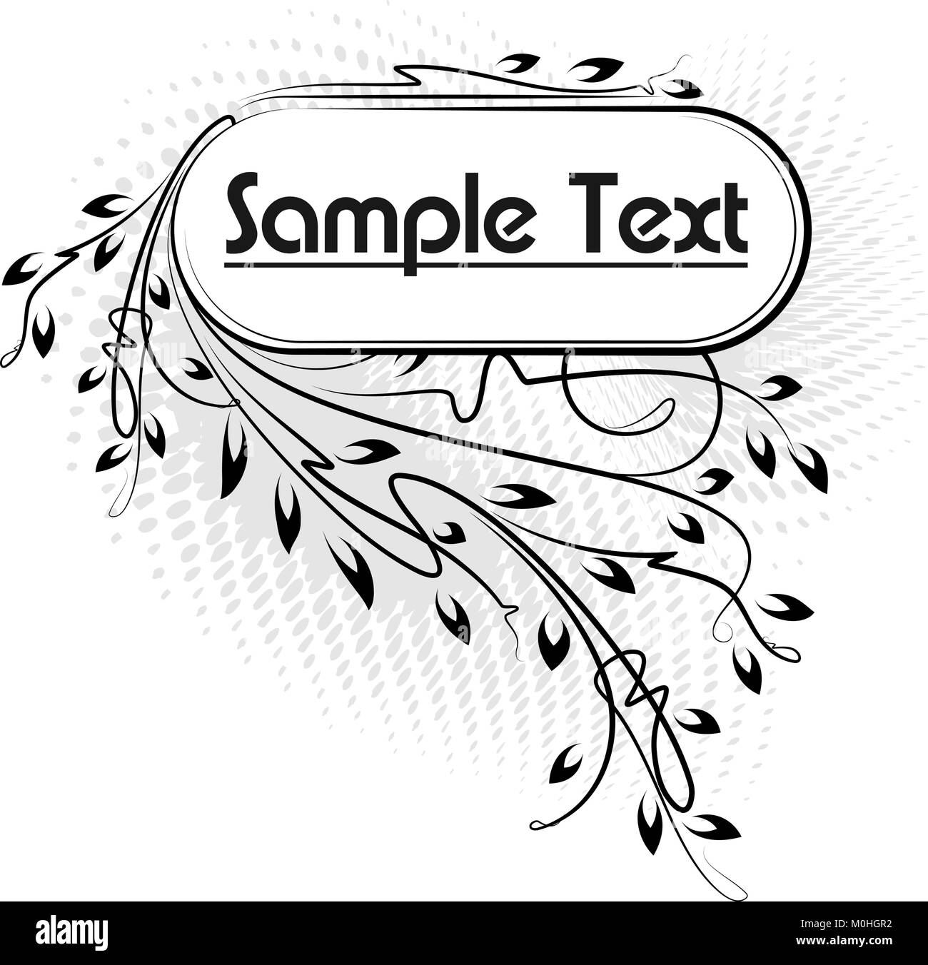 Oval frame leaf Black and White Stock Photos & Images - Alamy