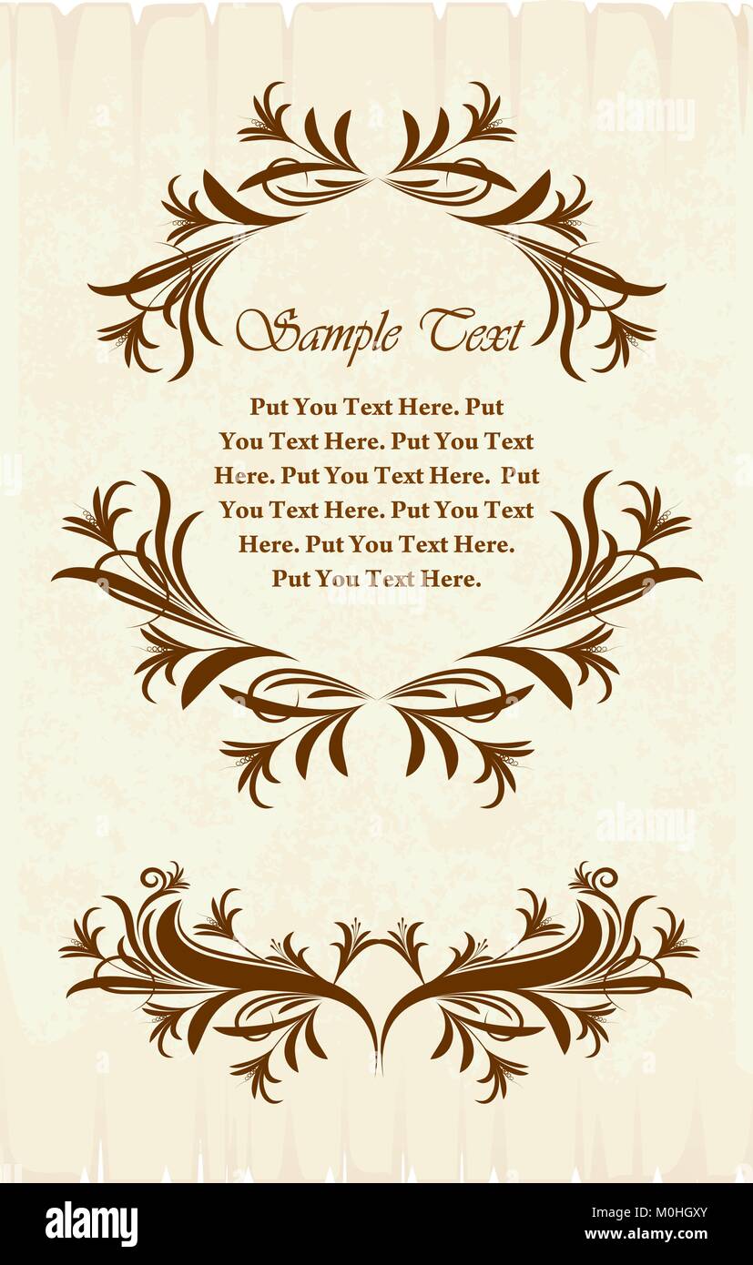 Elegant texts frames Stock Vector Image & Art - Alamy