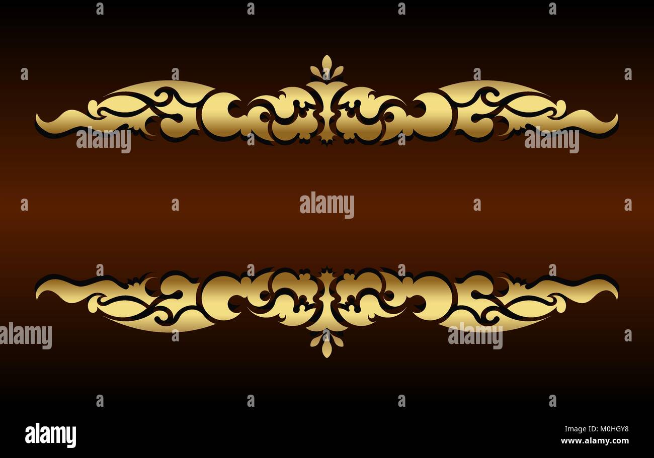 Decorative gold frame for text. Vector Stock Vector Image & Art - Alamy