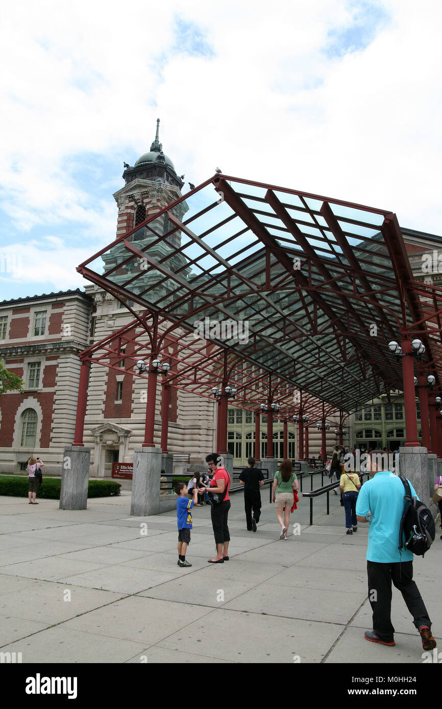 Ellis Island Main Building entrance, (which now houses the Immigration ...