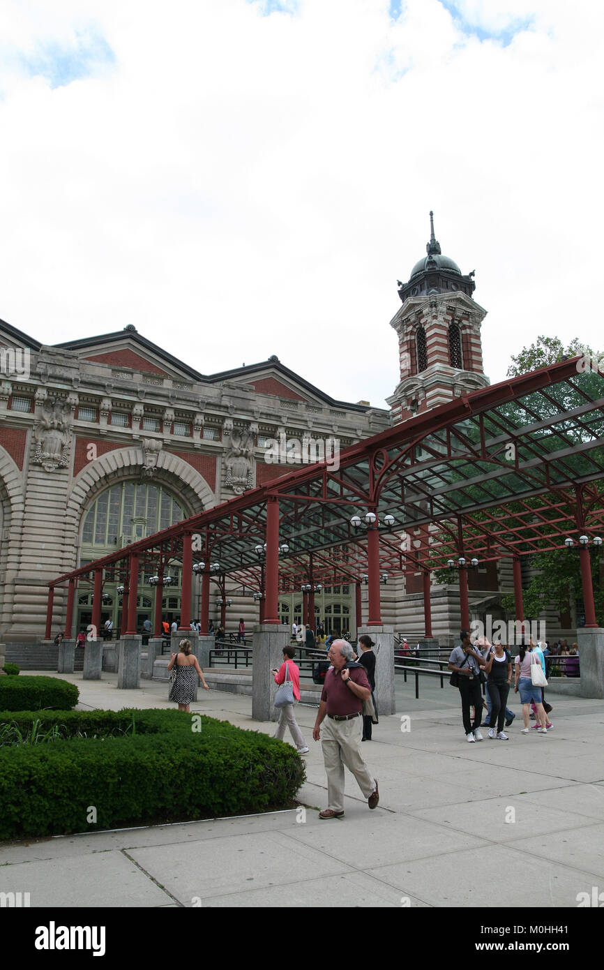 Ellis Island Main Building entrance, (which now houses the Immigration ...