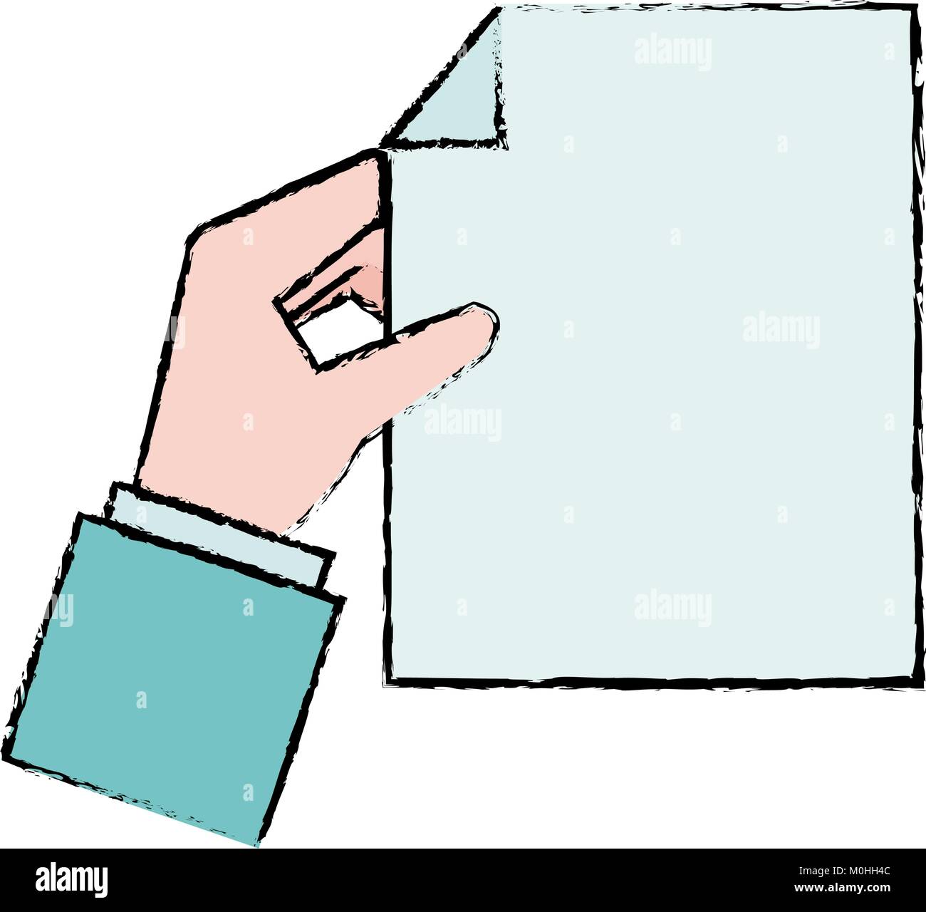 hands with paper document vector illustration design Stock Vector Image ...