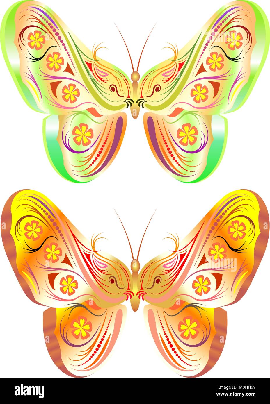 Decorative butterflies Stock Vector Images - Alamy