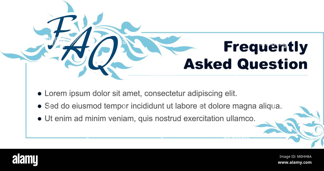 Template of design for FAQ Stock Vector Image & Art - Alamy